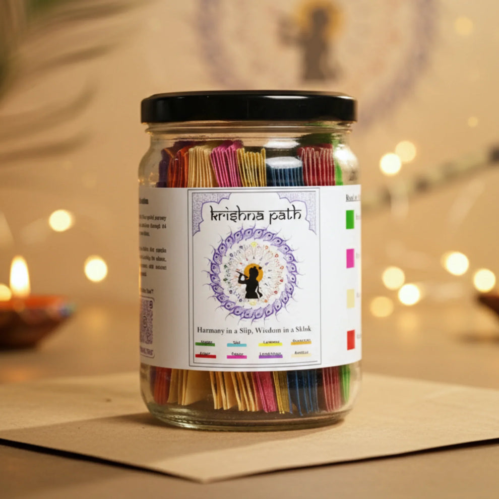 Krishnapath Gita Jar | 64 Bhagavad Gita Verses for 8 Emotions – Ekanga